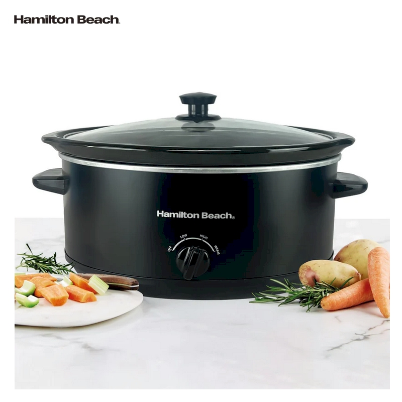 Slow Cookers: Hamilton Beach 6.5 Litre Slow Cooker (Black) (HBSC070B)