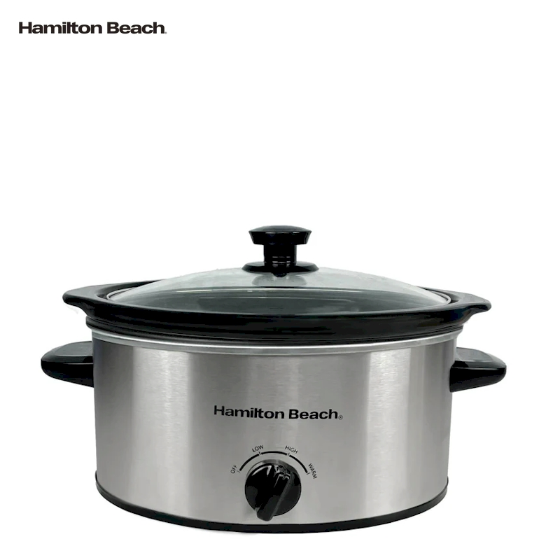 Slow Cookers: Hamilton Beach 3.5 Litre Slow Cooker (Silver) (HBSC040S)
